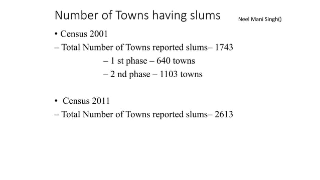 Defination and types of slums | PPTX