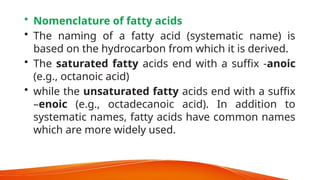 Defination, Classification & function of fatty acid.pptx