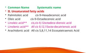 Defination, Classification & function of fatty acid.pptx