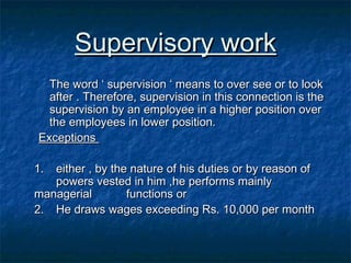 concept of workman under id act | PPT
