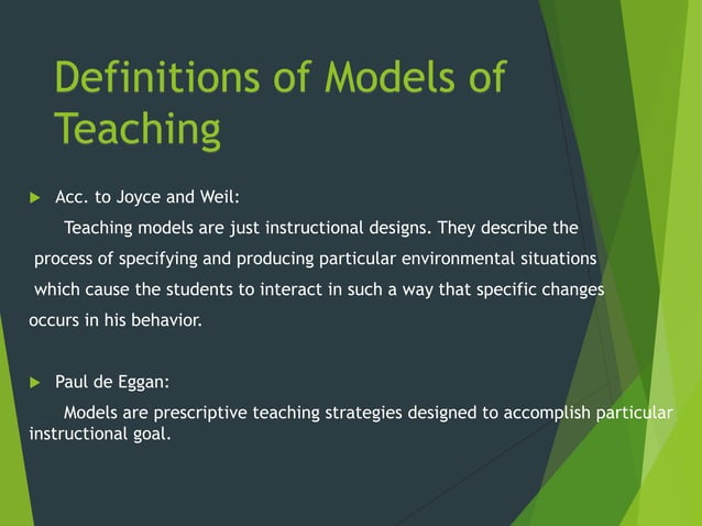 Models of teaching | PPTX