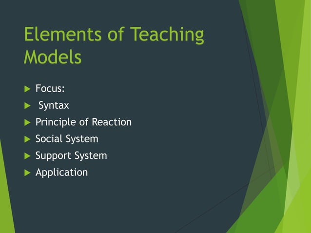 Models of teaching | PPTX
