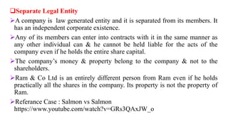 Company Law: Defination , Types , Incorporation, Chages from Pvt to ...
