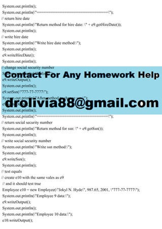 define a class name Employee whose objects are records for employee..pdf