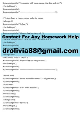 define a class name Employee whose objects are records for employee..pdf