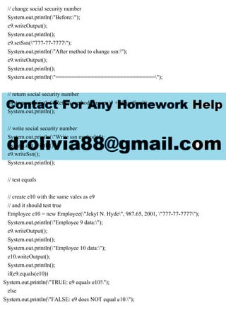 define a class name Employee whose objects are records for employee..pdf