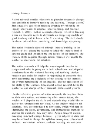 Define action research in your own words (2or 3 pages). Consider the | PDF