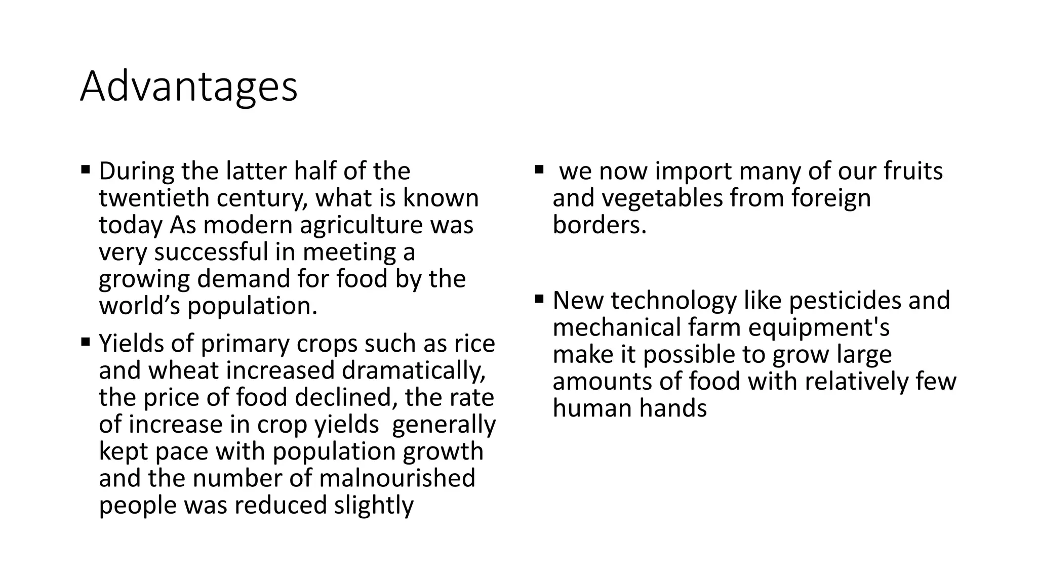 Define agriculture (Then and Now) | PPTX
