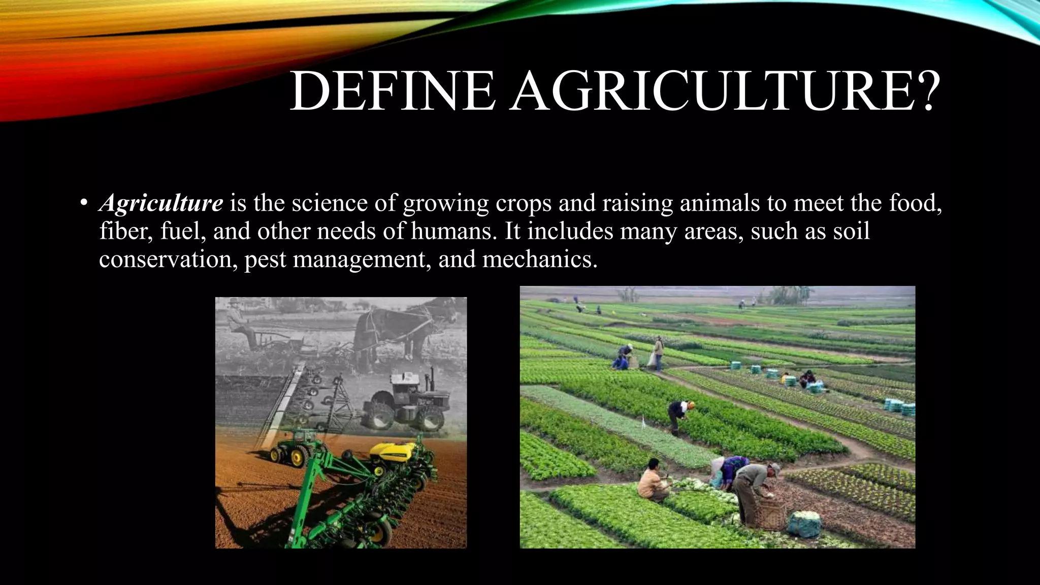 Define Agriculture (Then and Now) | PPTX