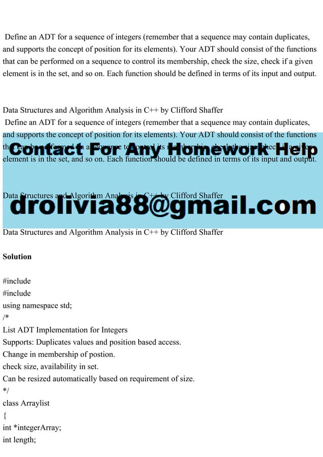 Define an ADT for a sequence of integers (remember that a sequenc.pdf