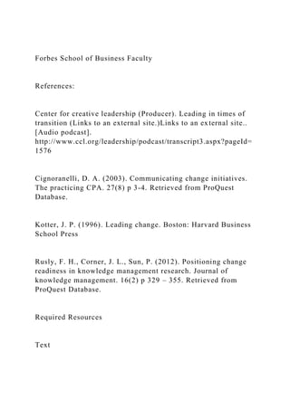 Define and compare the change management concept with the contingenc | DOCX