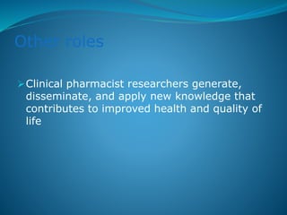 Define clinical pharmacy | PPTX | Pharmaceutical Industry | Industries