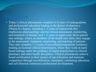 Define clinical pharmacy | PPTX | Pharmaceutical Industry | Industries