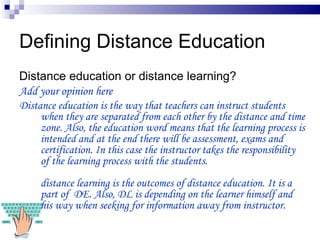 Define distance | PPT