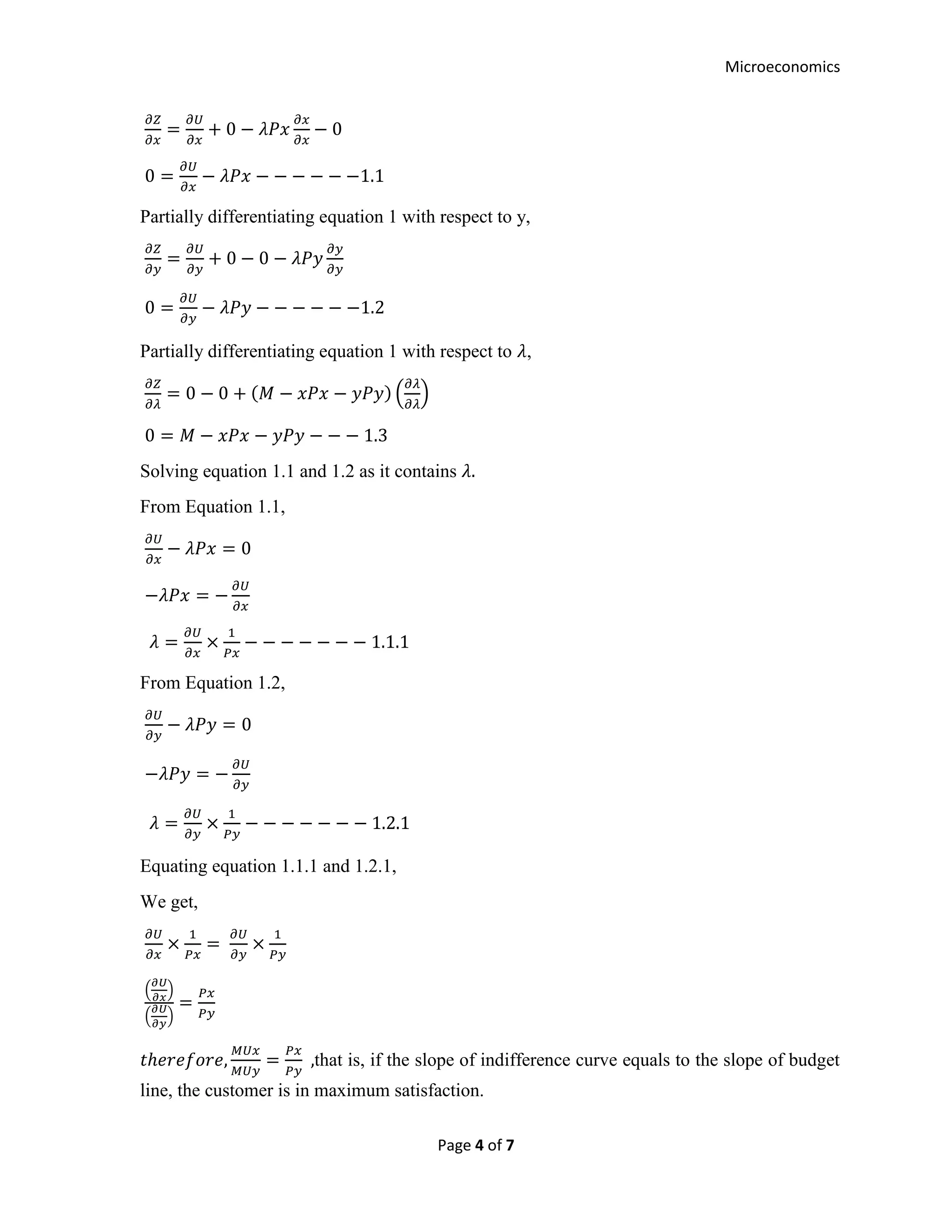 Microeconomics: Concept of Indifference Curve and Budget Line ...