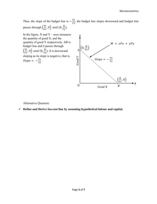 Microeconomics: Concept of Indifference Curve and Budget Line ...