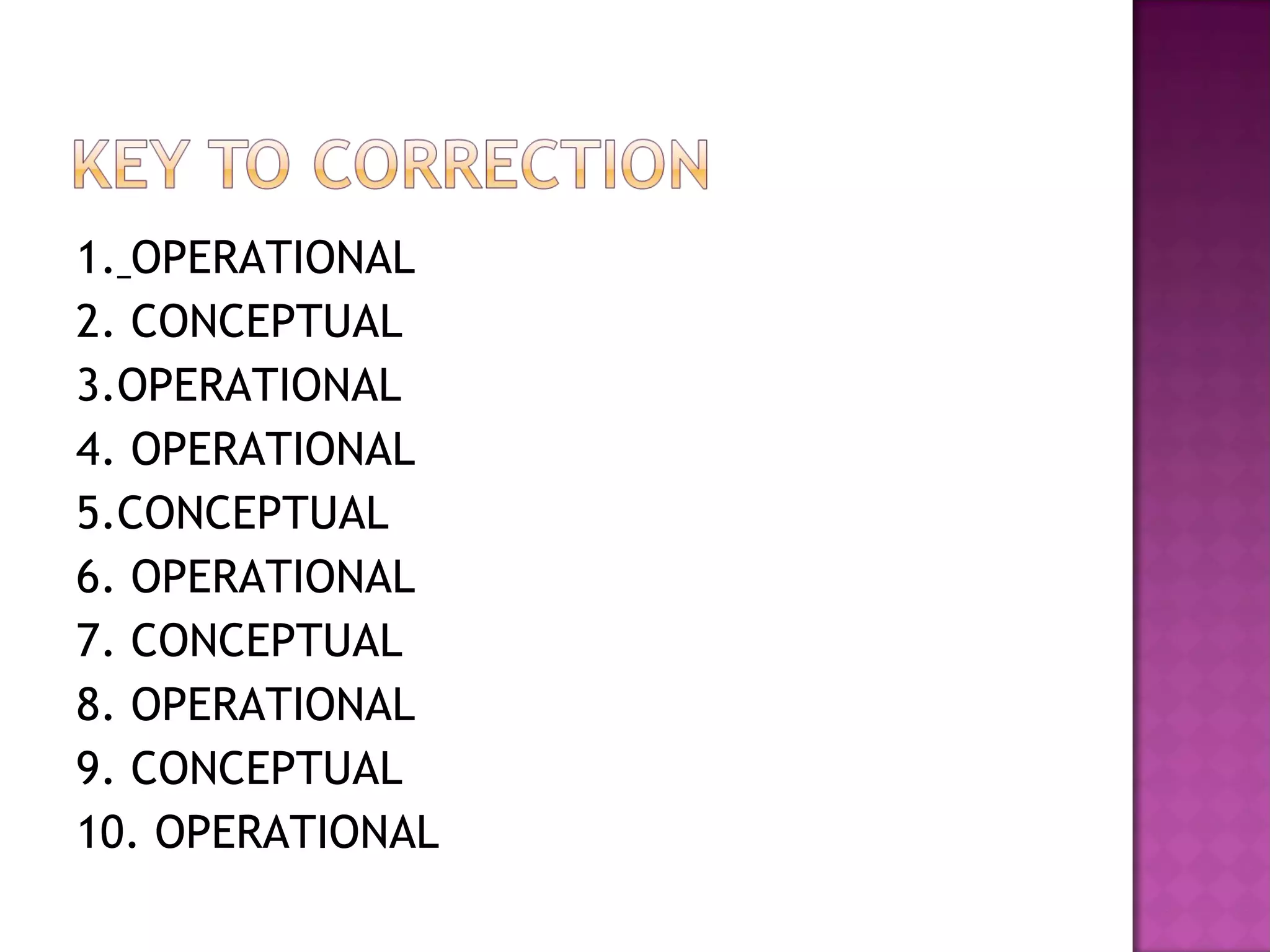 Define operationally final | PPT