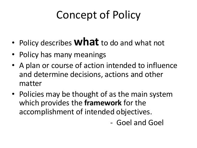 Define policy