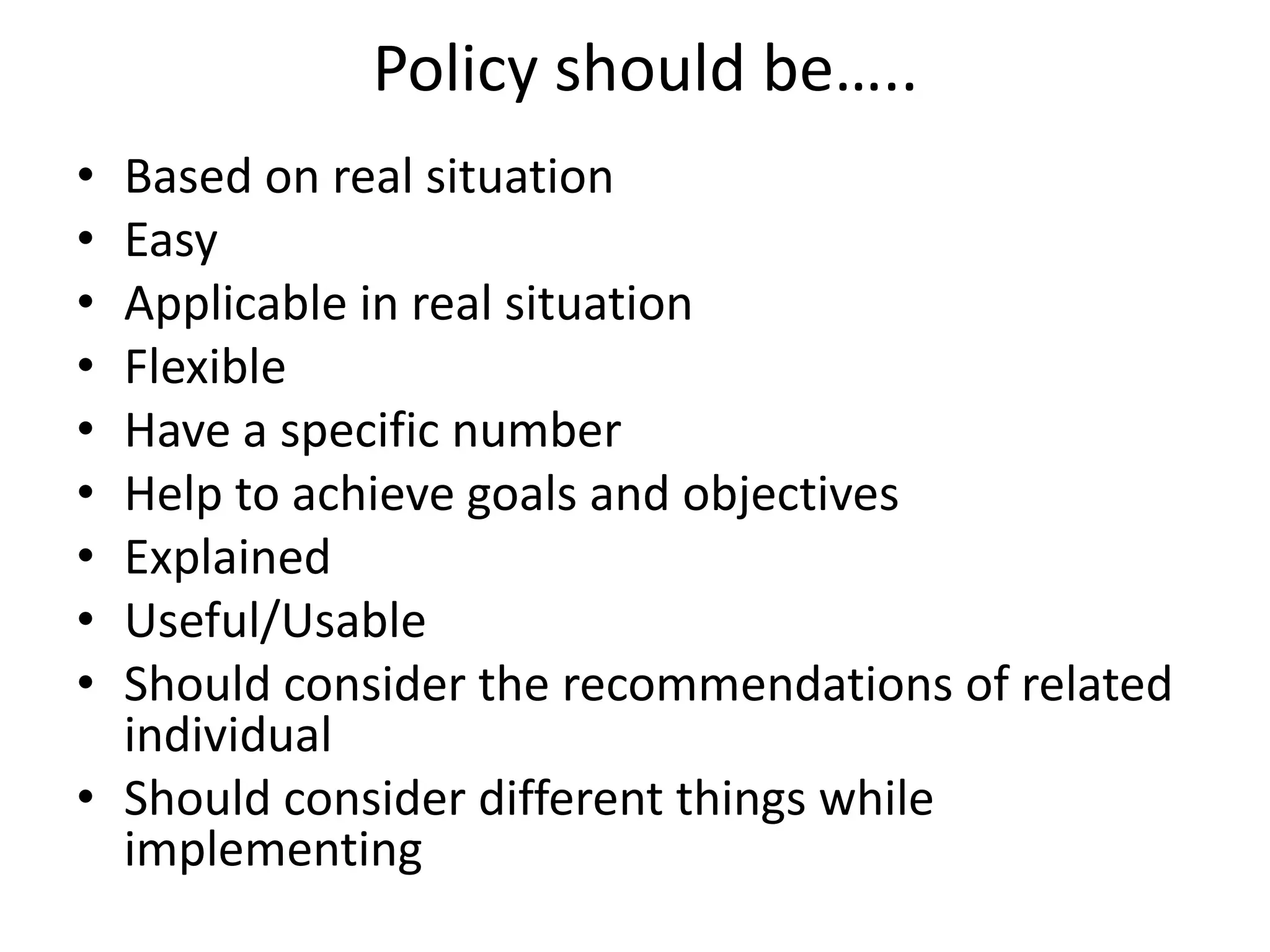 Define policy | PPT