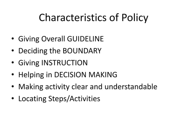Define policy | PPT
