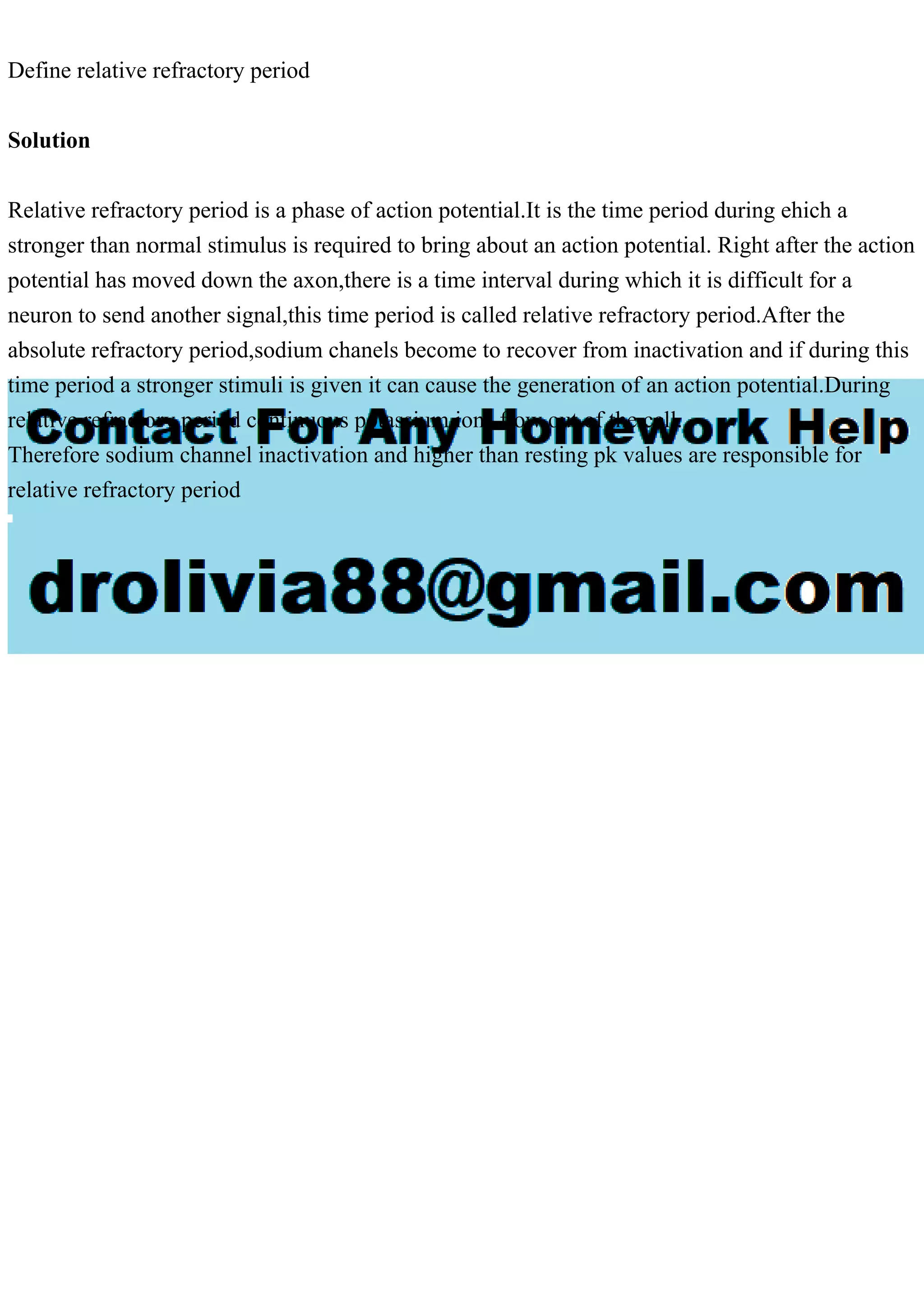 Define relative refractory periodSolutionRelative refractory p.pdf