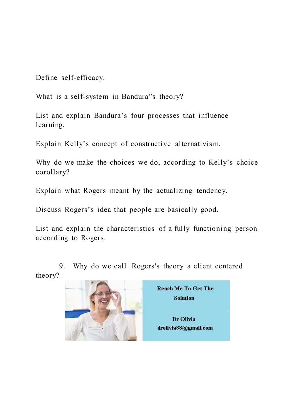 Define self-efficacy. What is a self-system in Bandura”s t | PDF