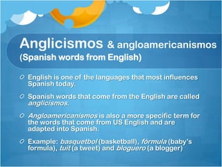 7 Terms to Define Spanish Slang And Their Meanings | PPT