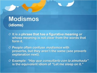 7 Terms to Define Spanish Slang And Their Meanings | PPT