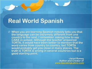 7 Terms to Define Spanish Slang And Their Meanings | PPT