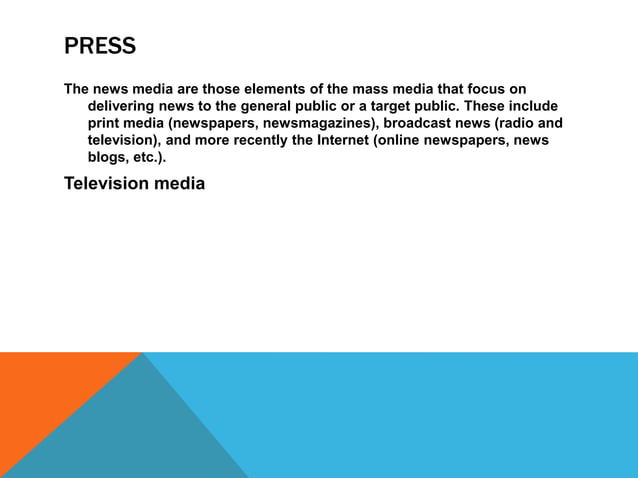 Define the major media industry | PPTX