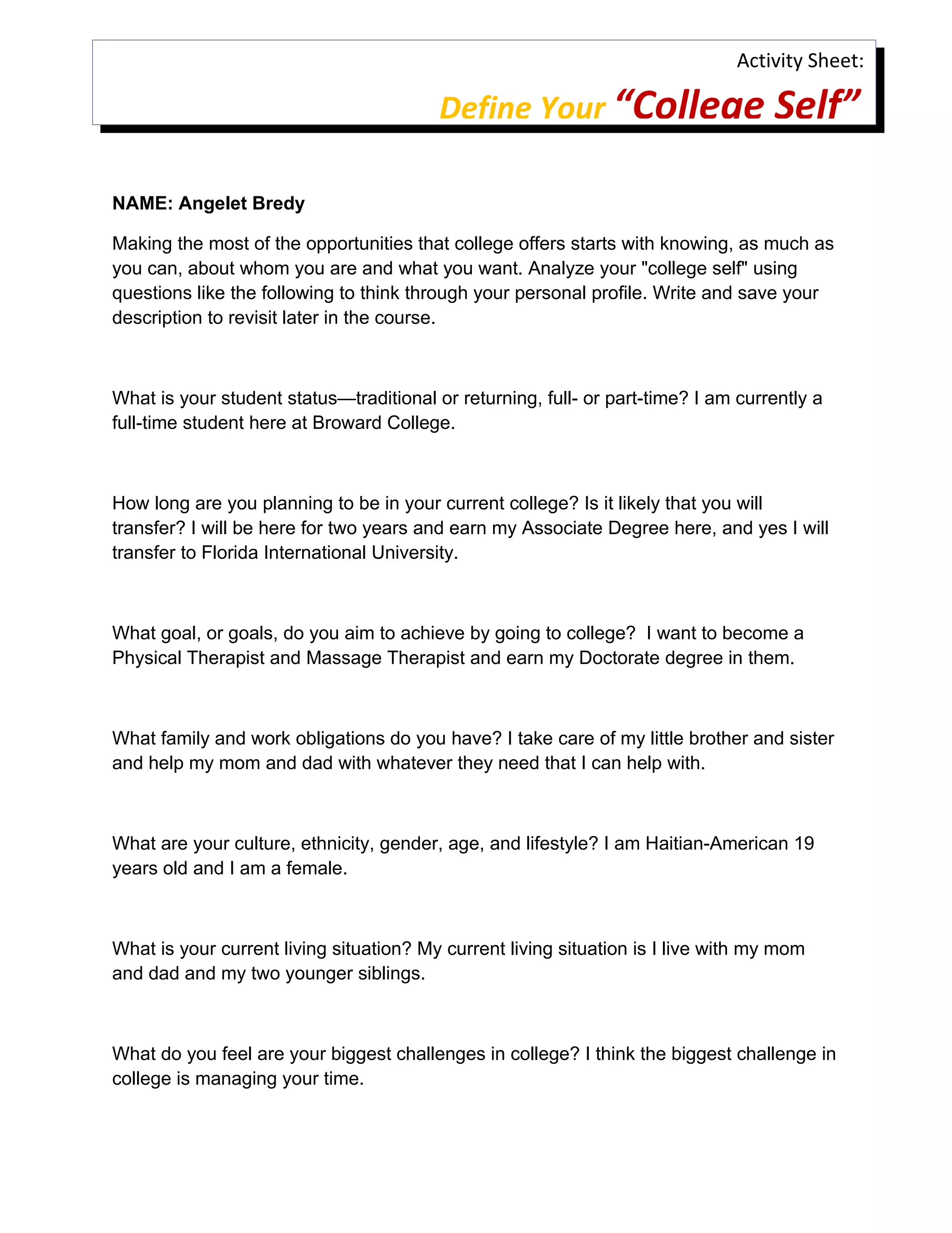 Define your “college self” | DOC