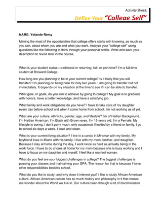 Define yourself | DOC