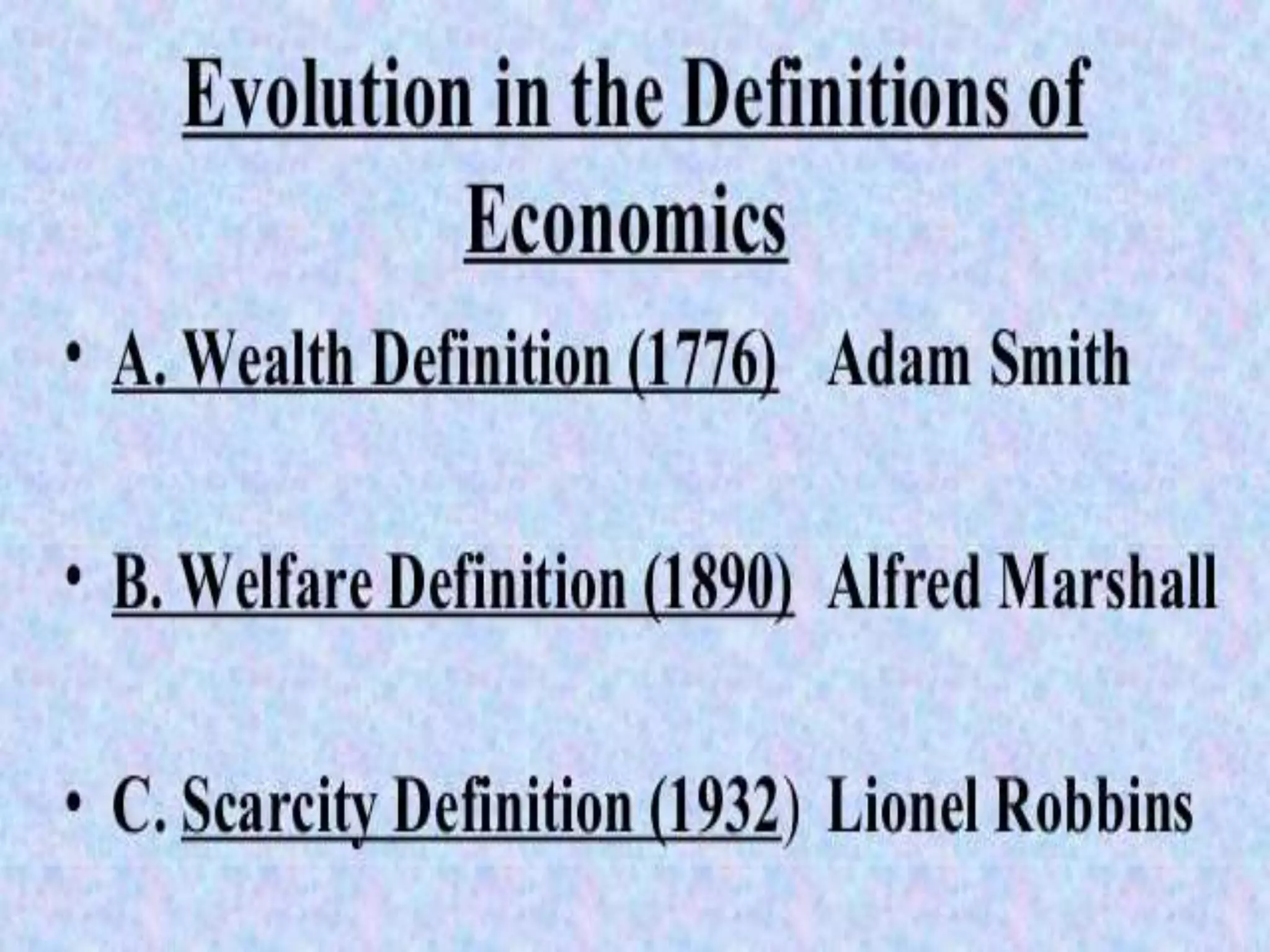 Definiation of economics | PPTX