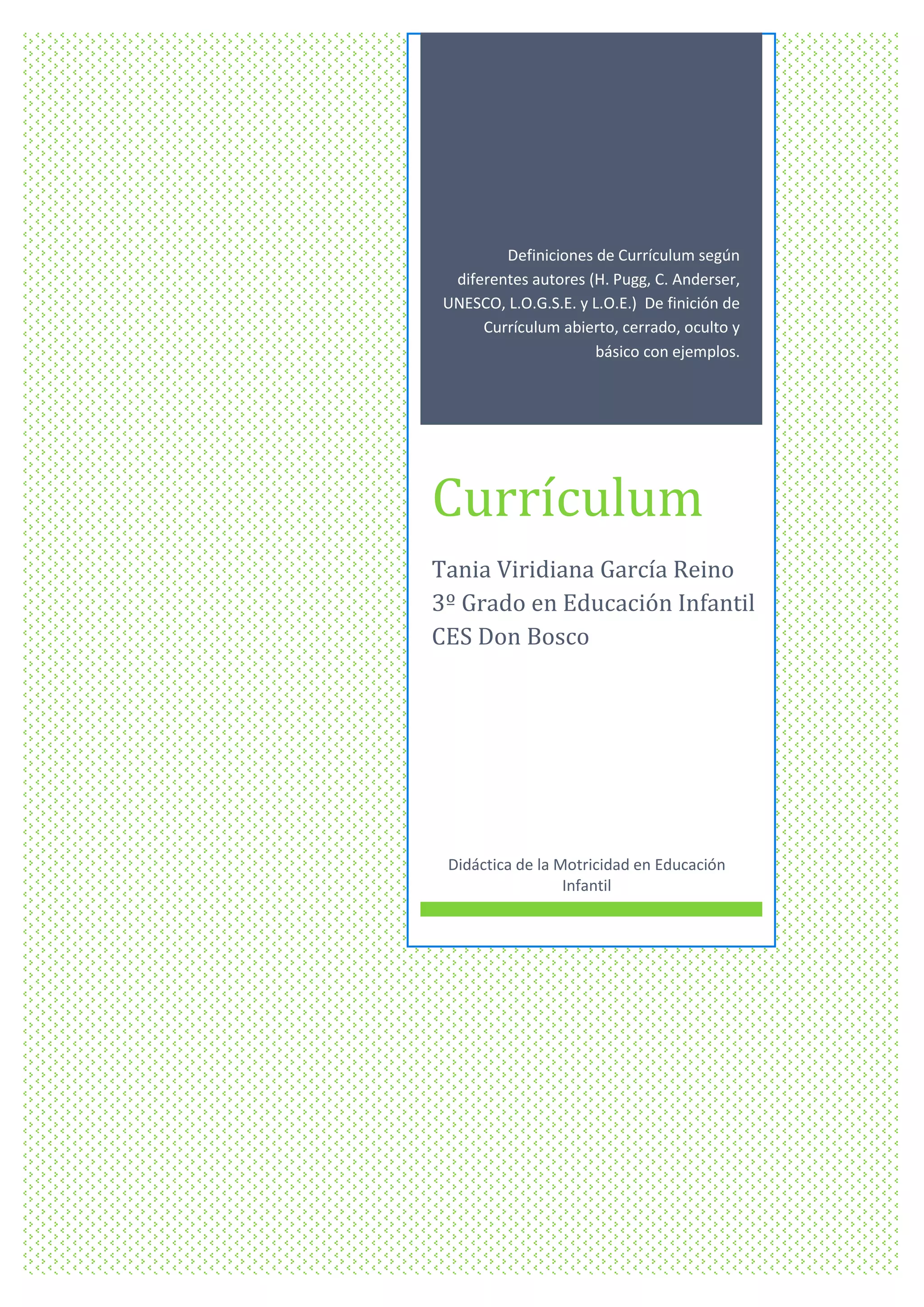 Definición de currículum | DOCX