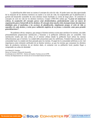 Definición de destino turistico | PDF