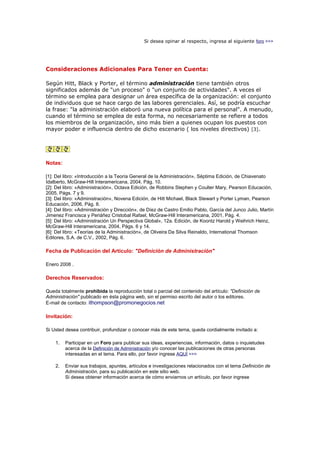 Definicion de administracion | DOC