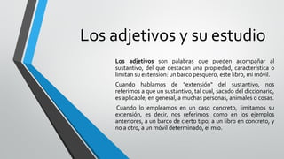 Los adjetivo. Definicion y tipos | PDF