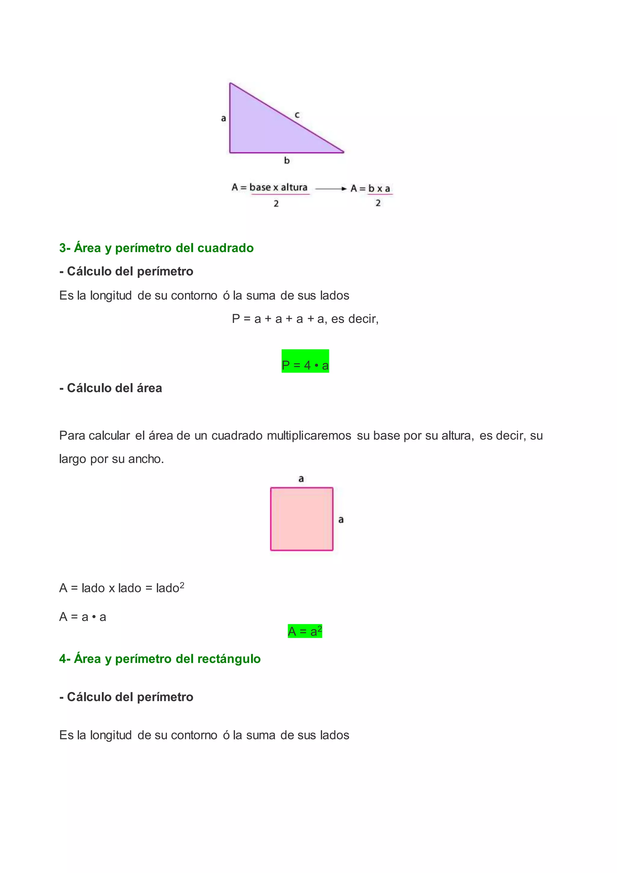Definicion de area y perimetro | DOCX