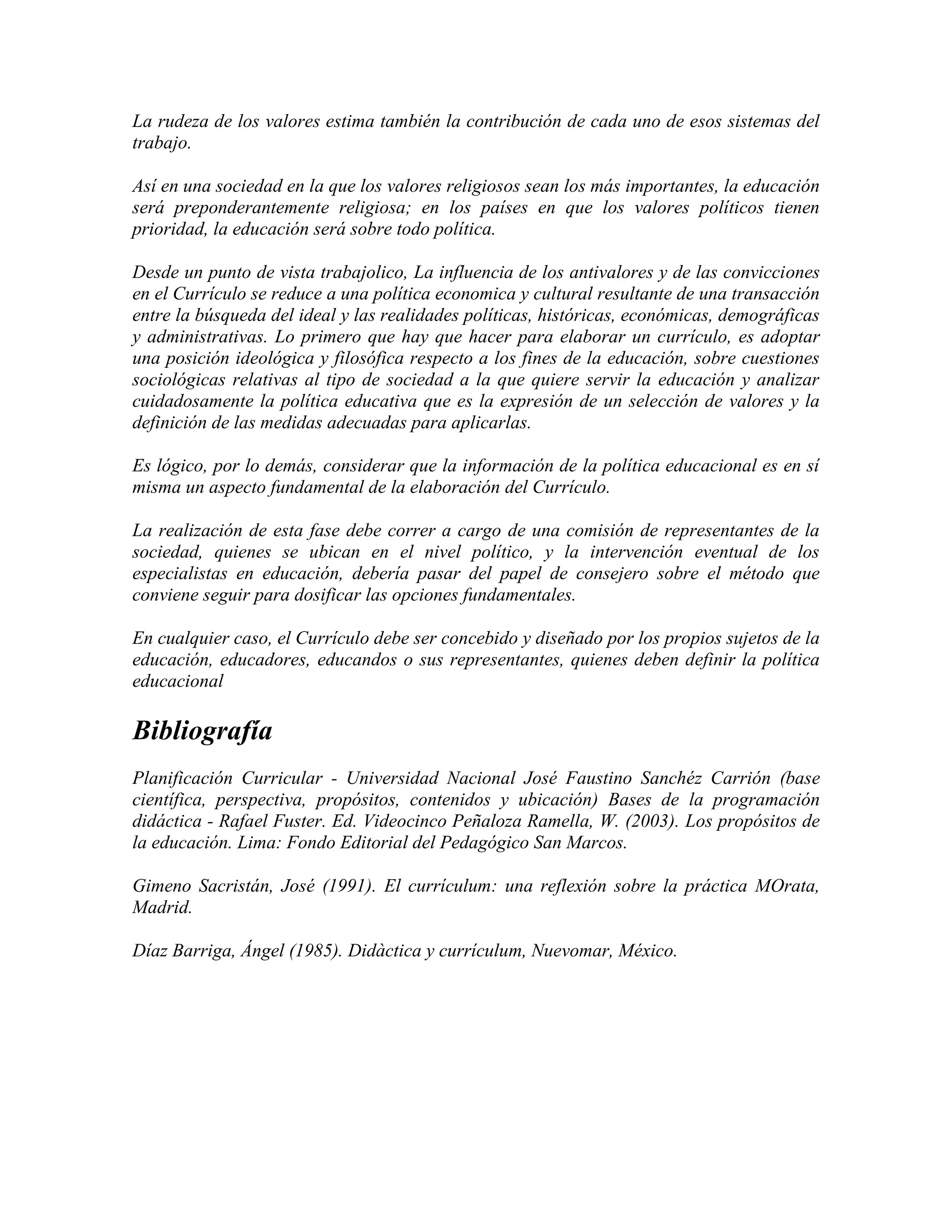 Definicion de curriculum | PDF