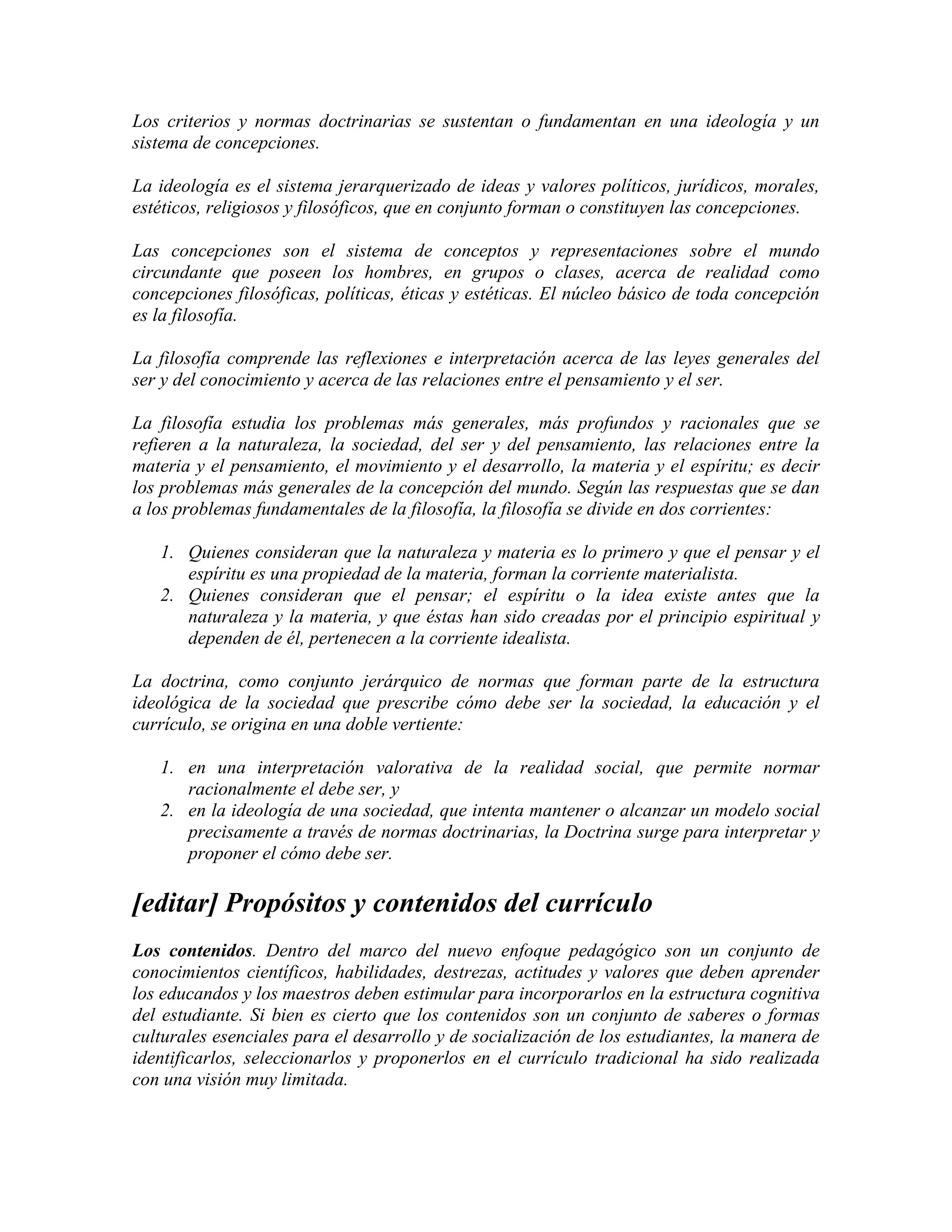 Definicion de curriculum | PDF