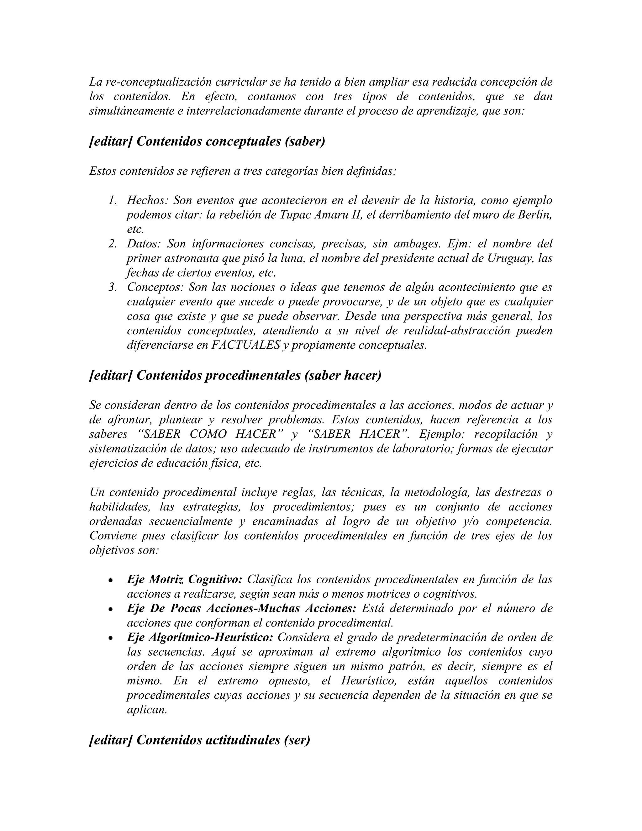 Definicion de curriculum | PDF