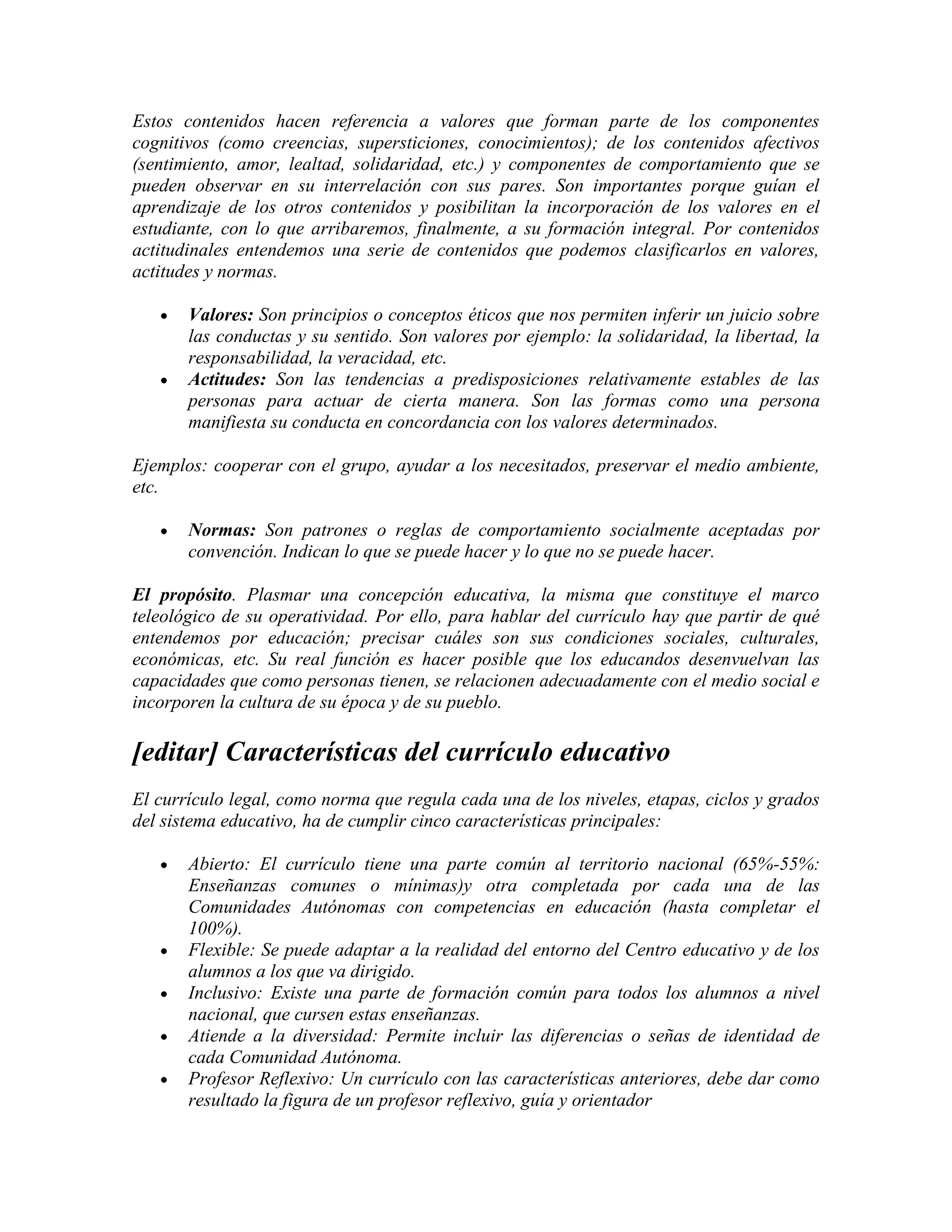 Definicion de curriculum | PDF