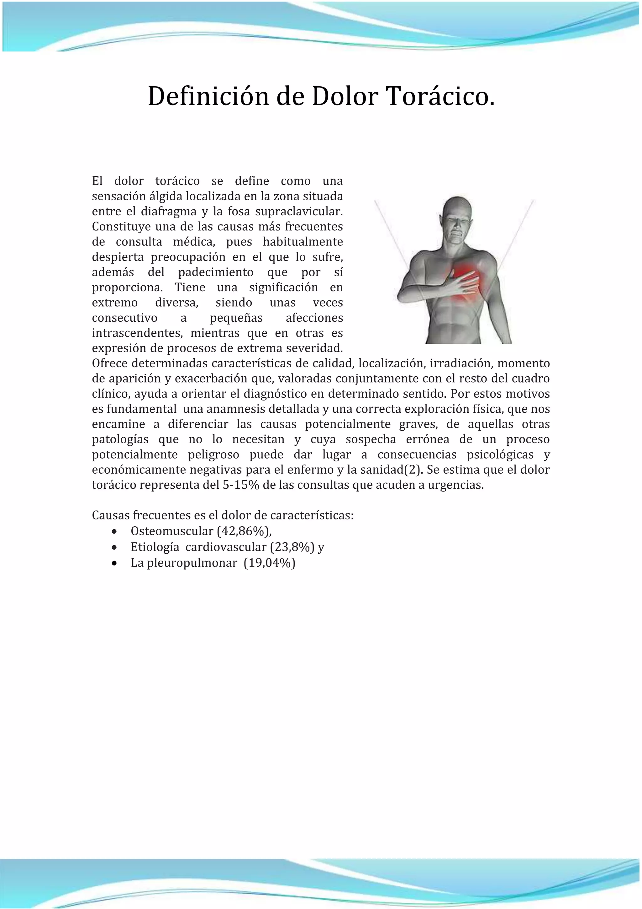 Definicion de dolor toracico | DOCX