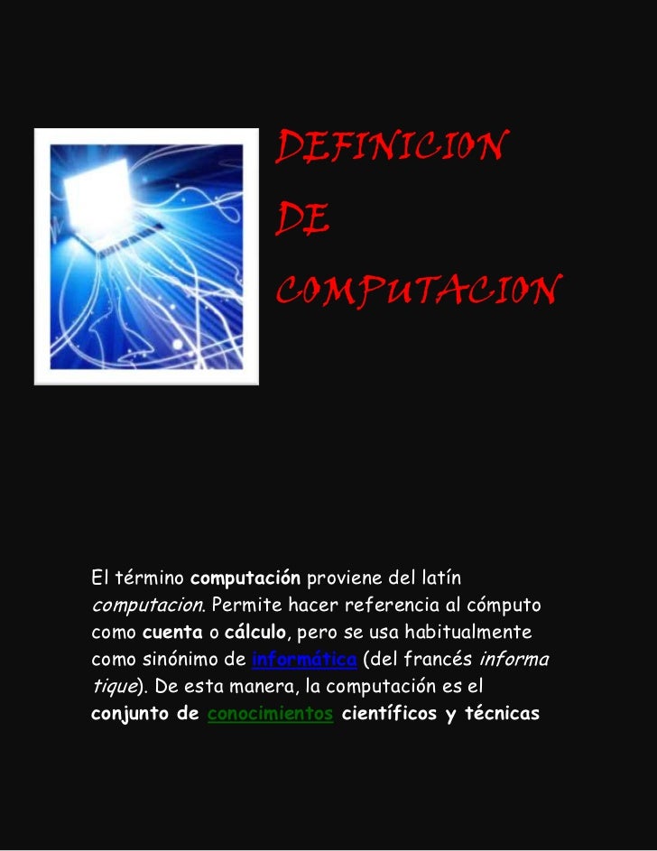 Definicion de informatica