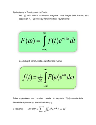 La Transformada de Fourier | PDF