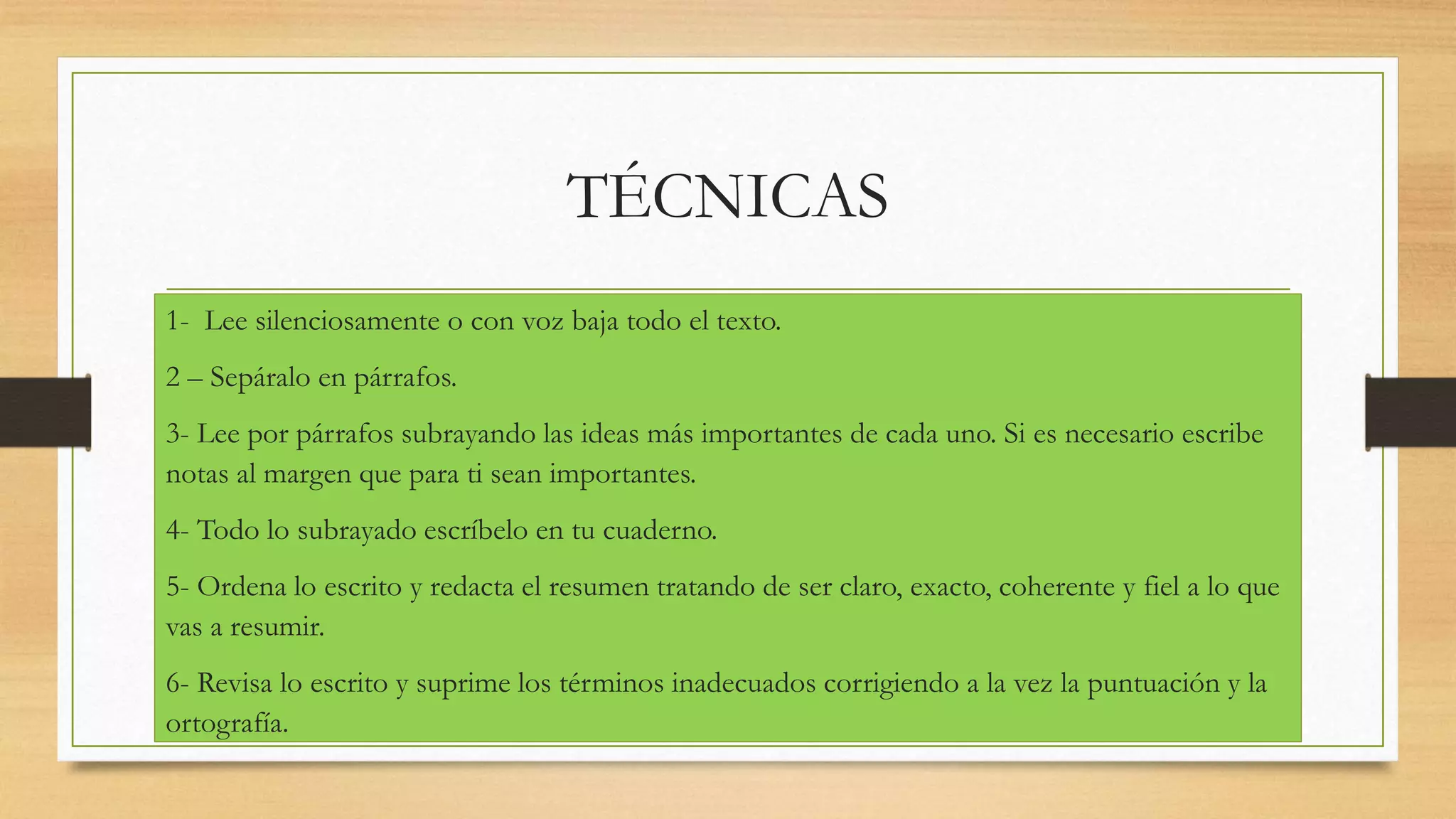 Definicion del resumen | PPT