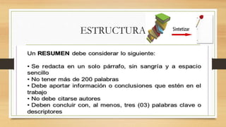 Definicion del resumen | PPTX