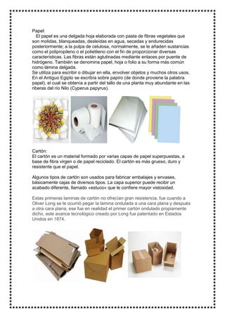Definicion de materiales | DOCX