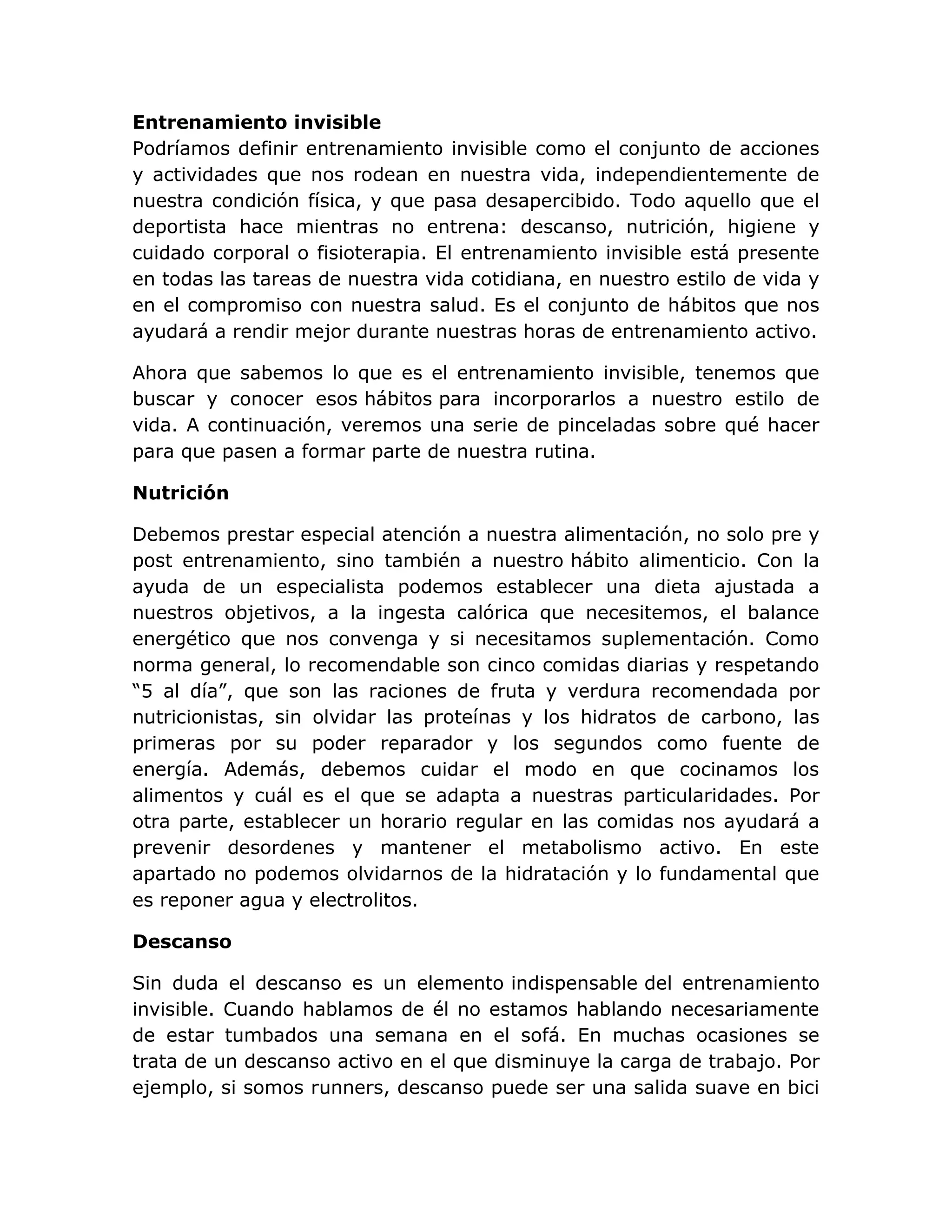 Definiciones De Entrenamiento Pdf