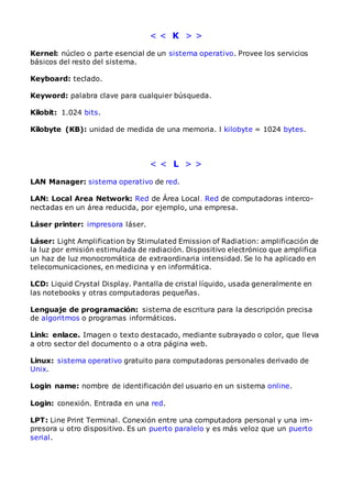 Definiciones de informatica | DOCX